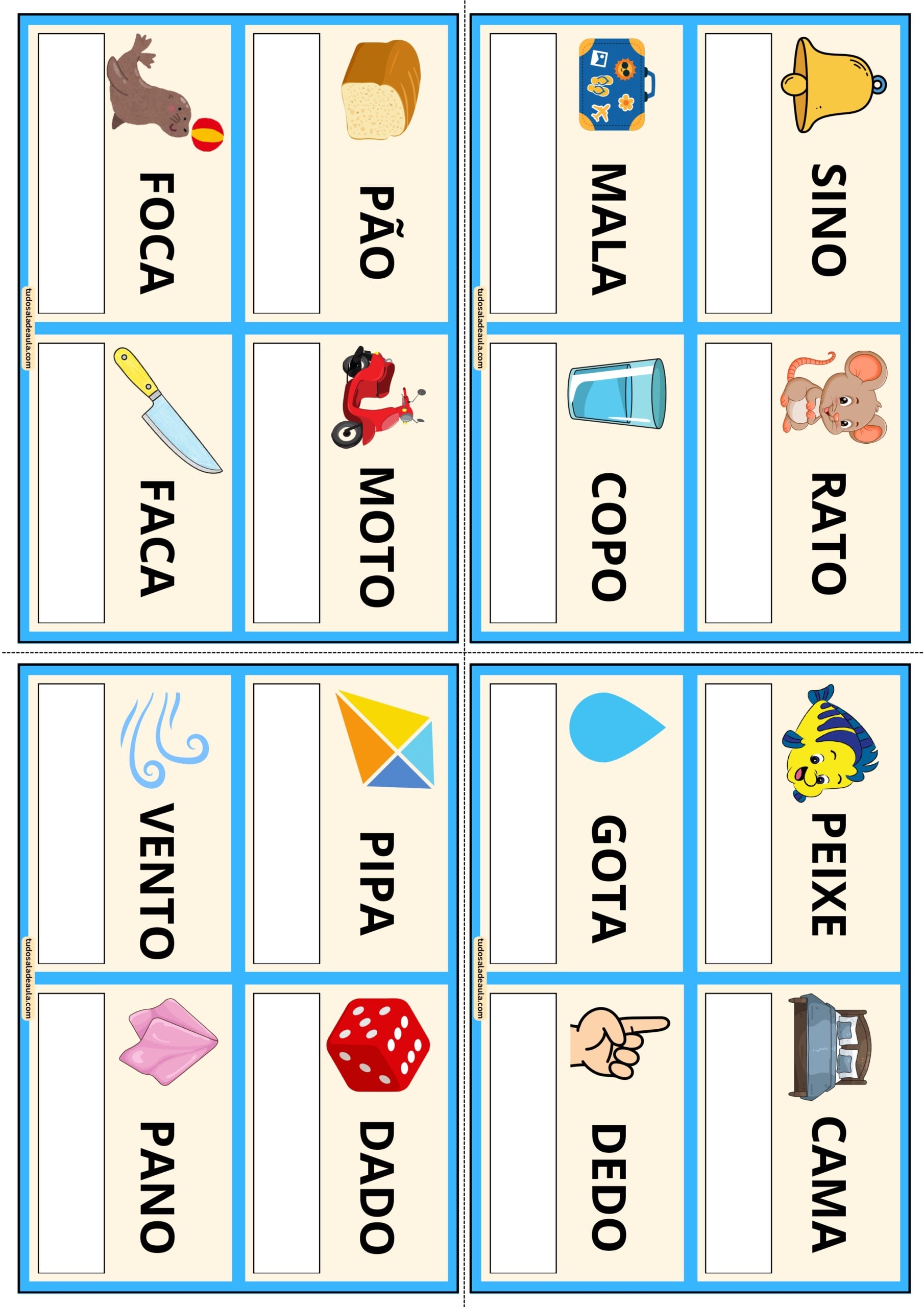 Bingo das Rimas - Atividade Lúdica para Imprimir - Tudo Sala de Aula